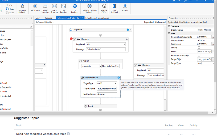 UiPathでDataRowをコピーする方法：Invoke Methodを使わずにパフォーマンスを向上 ※